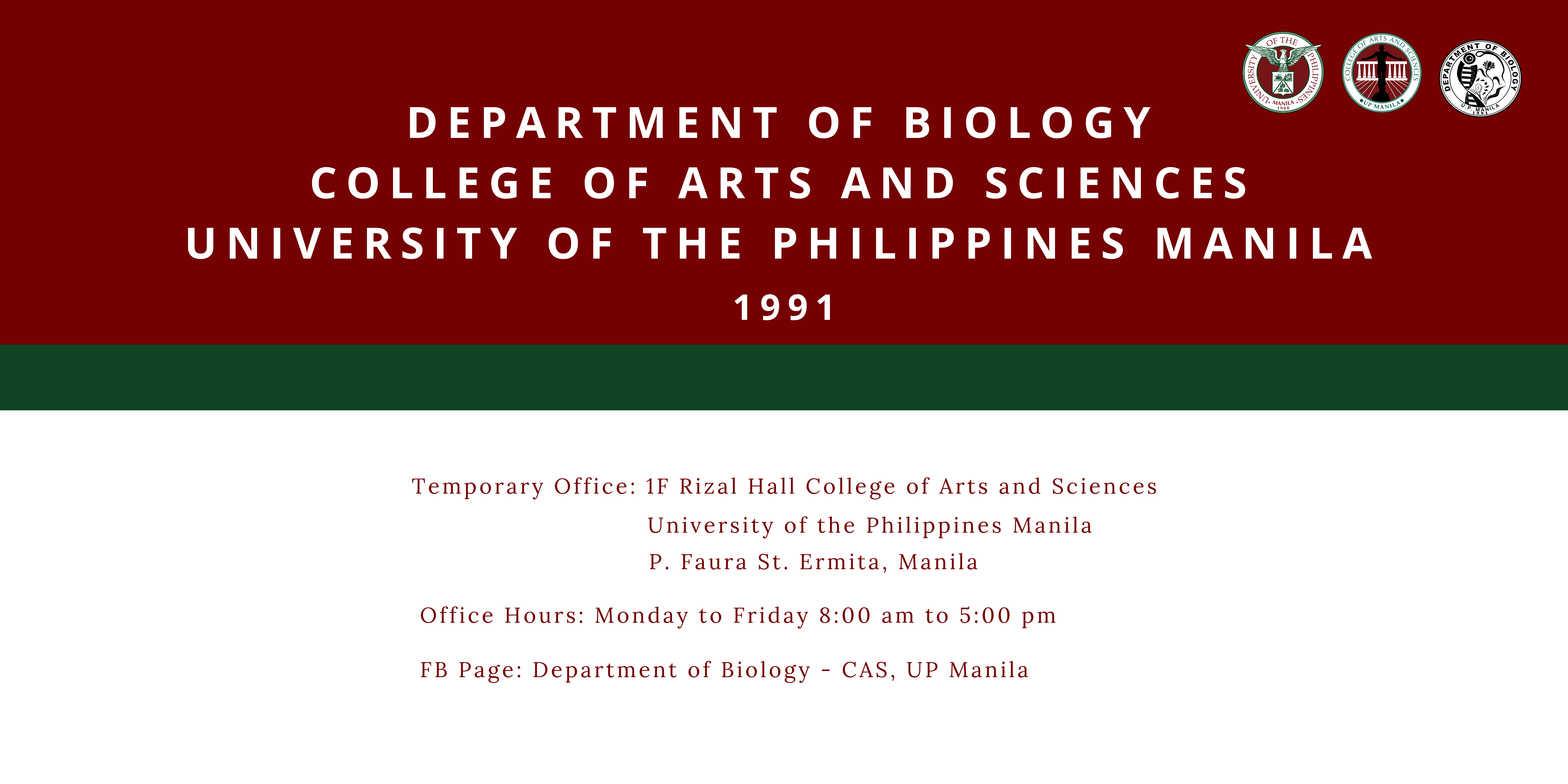 Home Department Of Biology UP Manila CAS Home Department Of Biology UP Manila CAS